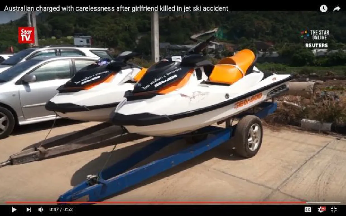 Australian tourist pleads guilty in girlfriend's jet-ski death