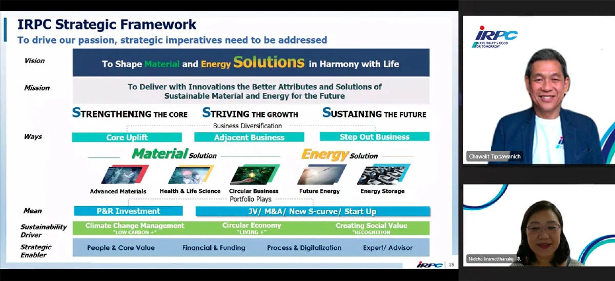 IRPC เดินหน้าขับเคลื่อนกลยุทธ์ลงทุน 5 ปี พร้อมมุ่งสู่องค์กร Net Zero Emission
