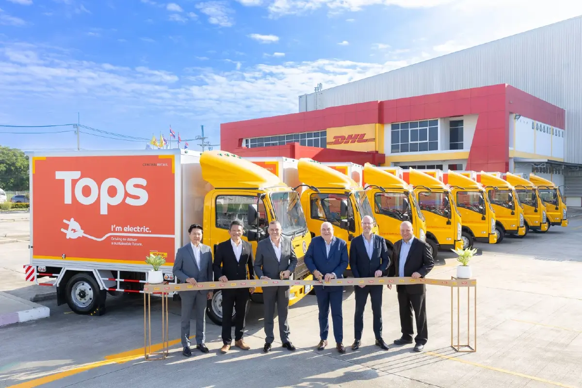 Tops ผนึกกำลัง DHL เปิดตัวรถขนส่งไฟฟ้าพลังงานสะอาด