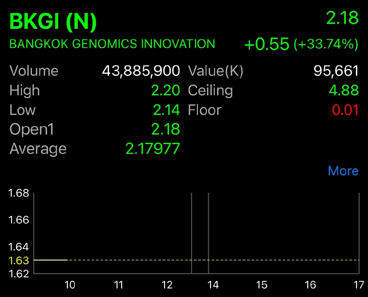 BKGI เปิดเทรดวันแรก 2.18 บาท เหนือจอง 33.74%