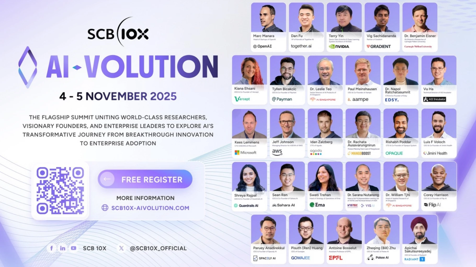 SCB 10X เปิดเวที “AI-VOLUTION” สัมมนาออนไลน์ระดับโลก รวมผู้นำเทคโนโลยีด้าน AI จากทั่วโลก